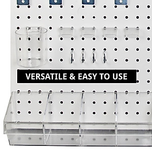 Azar Displays 70-Piece Pegboard Organizer Kits, White