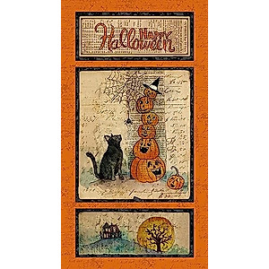 Clothworks All Hallow's Eve by Sue Zipkin Y3818 36 Digital 24" Panel Fabric