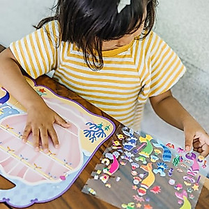 Melissa & Doug Puffy Sticker Activity Book: Mermaids - 65 Reusable Stickers - FSC Certified