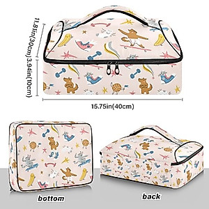 Kcldeci Insulated Thermal Food Carrier Insulated Casserole Carrier for Hot or Cold Food,Cats and Dogs (2) Insulated Tote Bag for Potluck Cookouts Parties Picnic,Lasagna Lugger