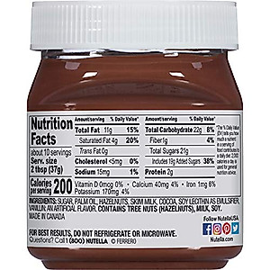 Ferrero Nutella Hazelnut Spread, Perfect Topping for Pancakes, 13 Oz Jar