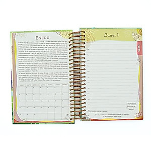 Pechi Agenda 2024 (Inspirational Christian Planner in Spanish). Tapa dura. Encuadernado espiral plástico. Devocionales, frases y versículos entre otras herramientas. Enero-Diciembre. 1 página por día