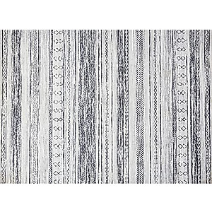 Area Rug Living Room Rugs - 5x7 Washable Large Soft Neutral Boho Moroccan Bohemian Farmhouse Rug Indoor Floor Carpet for Bedroom Under Dining Table Home Office Decor - Grey