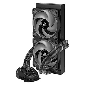 ARCTIC Liquid Freezer II 240 RGB (incl. Controller) - Multi-Compatible All-in-one CPU AIO Water Cooler with RGB, Intel & AMD Compatible, PWM-Controlled Pump, 200-1800 RPM, LGA1700 Compatible - Black