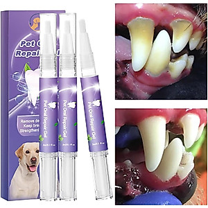Pet Oral Repair Gel, Pet Oral Restoration Whitening Gel, Cat Dental Care, Dog Toothbrushes, Pet Teeth Care Gel Cleaner Teeth & Fresher Breath, Without Brushing, Suitable for Dogs and Cats (3Pcs)