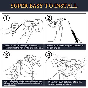 SOULWIT Golf Club Adapter Handle Attachment for Oculus (Meta) Quest 2 (Right-Hand Controller), VR Golf Grip Extension Accessory, Easy Installation - White
