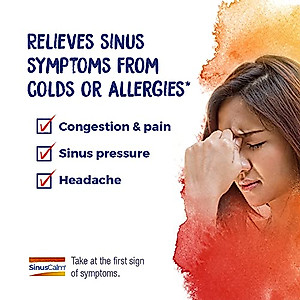 Boiron SinusCalm Pellets for Sinus Pain Relief, Runny Nose, Congestion, Sinus Pressure, Headache - 2 Count (160 pellets)