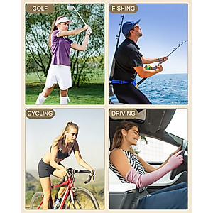 3 Pairs Women UV Sun Protection Driving Gloves UV Long Sun Protective Touchscreen Gloves for Outdoor Sports Summer (Pink, Beige, Gray)