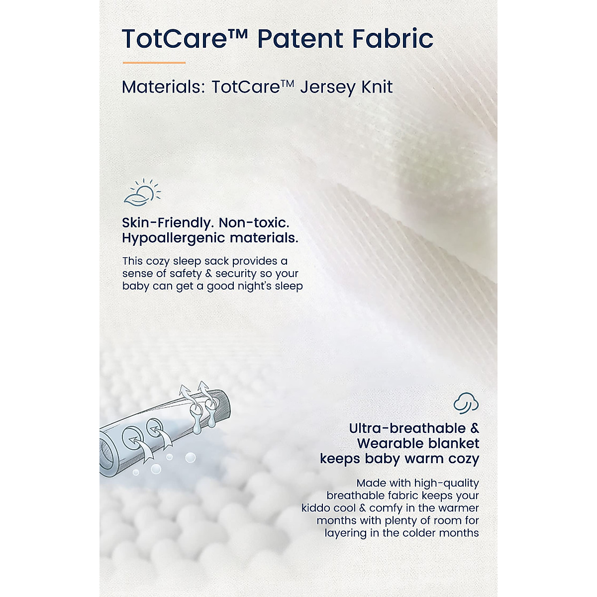 TotAha Baby Sleep Sacks 3-Pack, Stretchy Sleepsack, Silky Comfort, Buttery Soft, Swaddle Transition Sleeping Bag, 2-Way Safe Zippers, Wearable Blanket Baby Sleep Bag for 0-3-6-12-18-24 Months 0.5 TOG