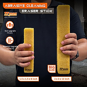 12" x 2" x 2" Inch Abrasive Cleaning Eraser Stick for Cleaning Abrasive Sanding Belts & Sanding Discs Sandpaper Rough Tape, Skateboard and Shoes Natural Rubber Build