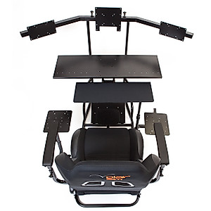 Volair Sim Universal Flight or Racing Simulation Cockpit Chassis with Triple Monitor Mounts