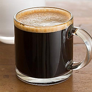 Glass Mugs 12 oz,QAPPDA Clear Coffee Mugs With Handle 350ml,Tea Mugs Water Mugs Beer Glasses With Handle,Glass Cup Drinkware For Beverage,Juice,Latte Cups Cappuccino Mugs Beer Mug Water Cups 12pack