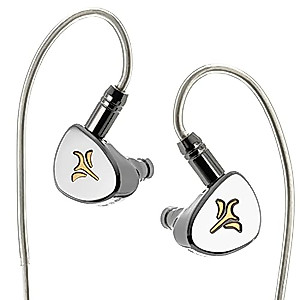 HiFiGo SeeAudio Yume II 1DD + 2BA in-Ear Monitors, Hybrid Drivers IEMs with 3D-Printed Cavity (Silver)