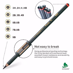 Pasler Professional Graphic Sketching Drawing Pencils 12 Count (8B)