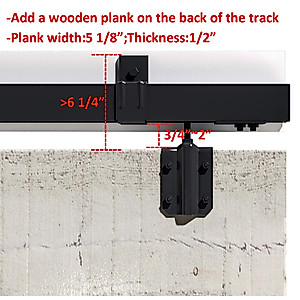 DIYHD 13FT Box Track Double Sliding Barn Door Hardware