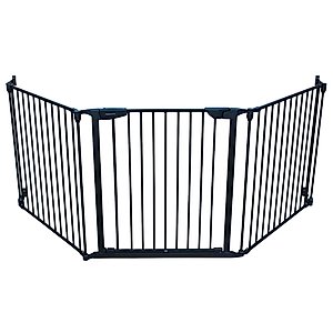 Cardinal Gates EX100 XpandaGate Expandable Baby Gate - Extra Wide Dog Gate - Adjustable Safety Gate for Kids & Pets - 30 to 90 Inches Wide - Black