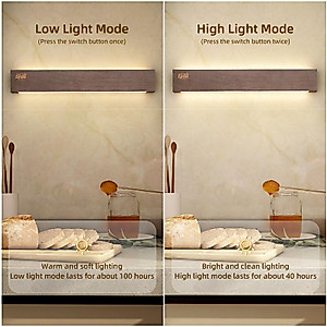 FINDKING 18 Inches Lighted Magnetic Knife Strip, Backlit LED Utensil Holder for Wall and Refrigerator, Magnet Knife Rack for Home Kitchen, No Drill (Ash Wood, Dark Brown)