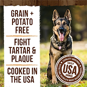 Merrick Fresh Kisses Natural Dental Chews, Treats Infused with Pumpkin and Cinnamon for Large Dogs Over 50 Lbs - 2.2 lb. Box