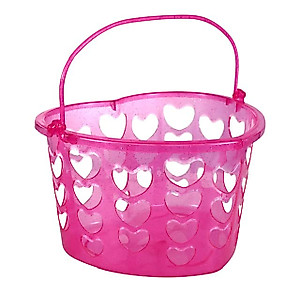 AB Heart Shaped and Slotted Baskets with Handles, 2 PACK