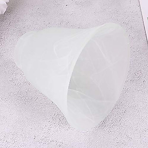 Luxshiny Chandelier Lamp Shades Glass Shade Replacement Bell Shaped Glass Shade Frosted Glass Lamp Shade Small Clip On Lampshade Pendant Light Cover for Table Floor Wall Lamp E27 Mini Lamp Shade