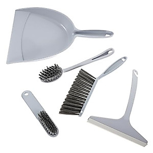 TOBBOMEY 5pcs Broom Dustpan Mini Cleaning Dustpan Mini Hand Broom Aid Household Products Mini Broom with Dustpan Mini Saucepan Mini Cleaning Brush Board Desktop Table Dustpan Car Purple Pp