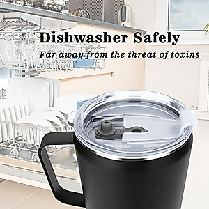 Sursip 40oz Mug Tumbler Stainless Steel Vacuum Insulated Mug with H&le,Lid & Straw,Fit for Car Holder,Keeps Drinks Cold up to 24 Hours,Sweat Proof & Leak Proof,Dishwasher Safe Pink,1 Count (Pack of 1)