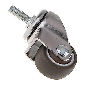 Casters Swivel casters Heavy Duty Rubber Castor Wheel Trolley Furniture Bed Industrial Caster Office Chair Caster Wheels Handcart casters Workbench (Size : 1.25 Inch)