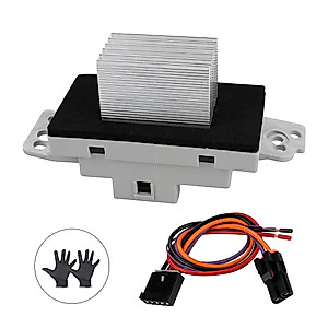 WMPHE Compatible with AC Blower Motor Resistor Buick Rainier Cadillac Chevrolet GMC HVAC AC Blower Motor Resistor kit With harness Replace OEM 15-81773, 89018778, 89019351
