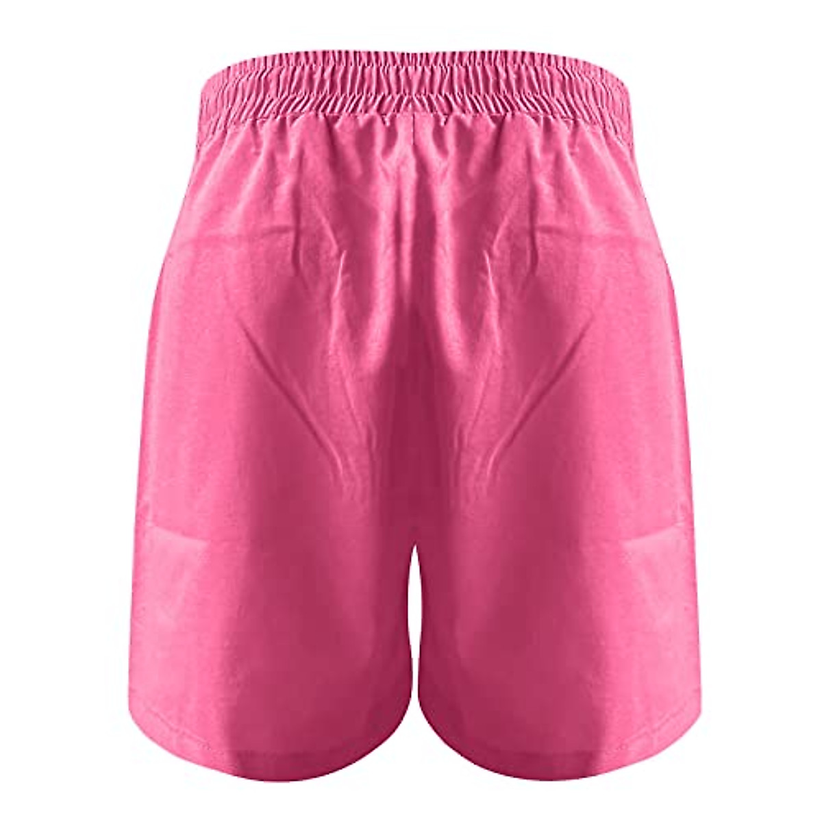 Vifucz J-L73 Hot Pink Teen Girls Loose Fit Shorts Gauze Linen Pants Shorts Lounge High Waisted Flared Bell Bottom Boot Cut 2023 BJ 5XL