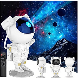 Astronaut Light Projector, Galaxy Projector for Bedroom, Star Projector with Moon Lamp, LED Nebula Night Light