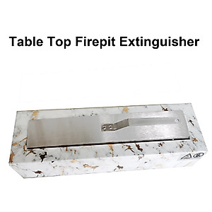 QOJT Table Top Fire Pit for Indoor, Bio Ethanol Fuel Mini Fire Pit, Tabletop Fireplace for Home Decor, Fire Bowl with Marble Stainless Steel Small Fire Pit (White-Gloden)