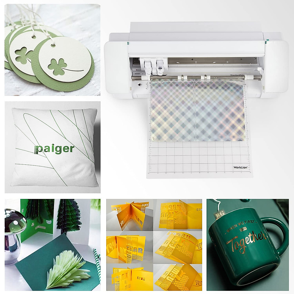 WORKLION Cutting Mat for Silhouette Cameo: (12x12 inch,3 Mats) Standard Grip Adhesive Sticky Durable Non-Slip Clear Craft Cut Mats - Replacement Accessories for Silhouette Cameo 4/3/2/1