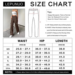 Lepunuo Cargo Pants Women Baggy High Waisted Y2K Wide Leg Boyfriend Streetwear Dark Brown