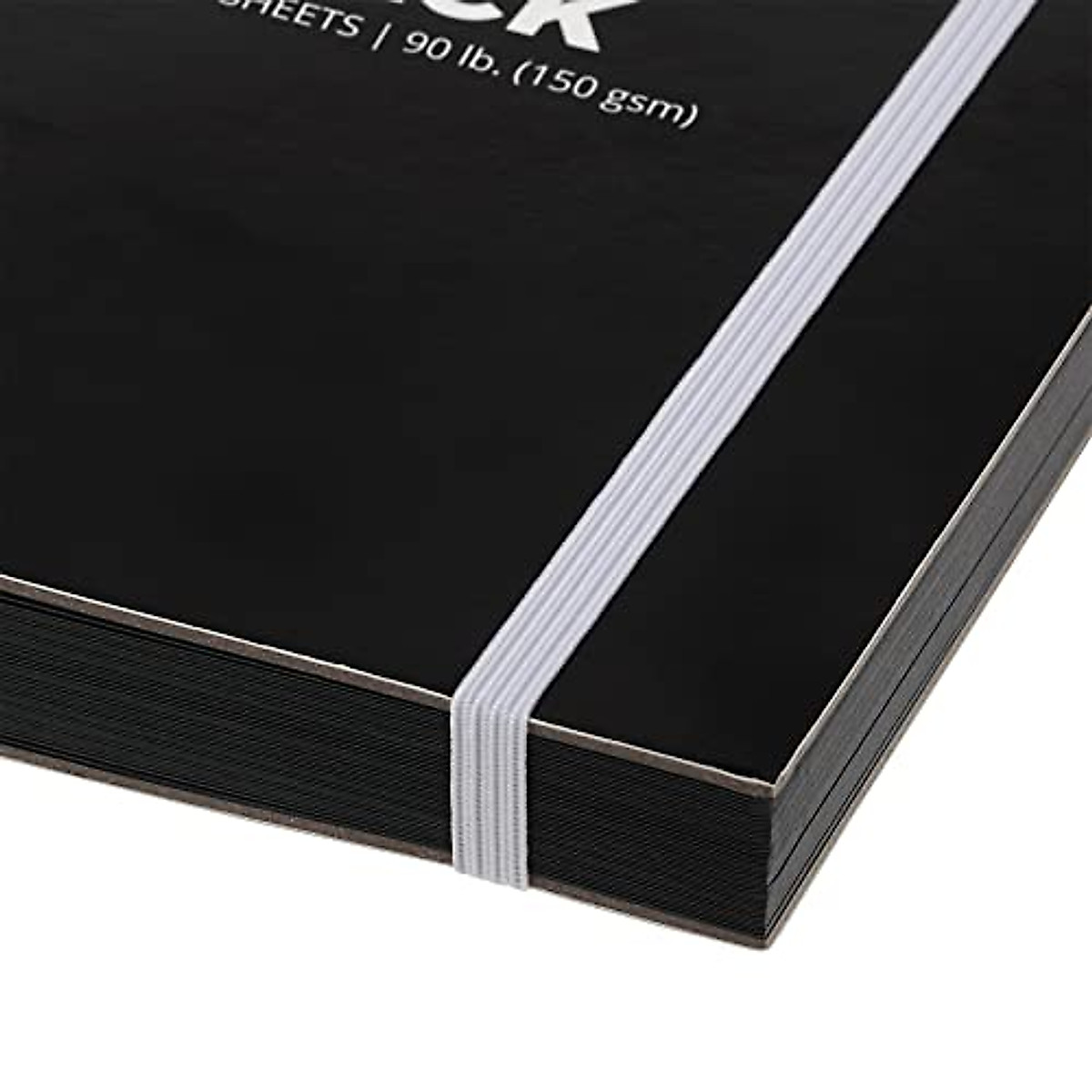 SoHo Urban Artist Brick Sketchbook Journals for Sketching, Drawing, Colored Pencils, Graphite, and More - Black 5.5"x8.5" (150 GSM, 80 Sheets) - 2 Pack