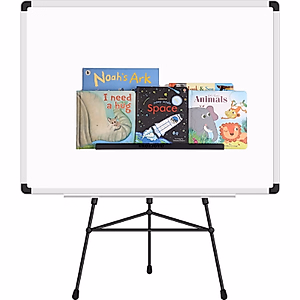 Magnetic Book Shelf - Black Magnetic Shelf for Whiteboard, Sleek Magnetic Shelves for Whiteboard Classroom Great Tool for Teacher Organization for Classroom Supports Up to 8lbs (4kg)