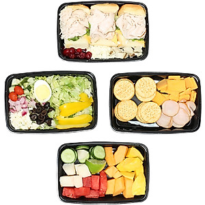 16 Pack - SimpleHouseware 1 Compartment Food Grade Meal Prep Storage Container Boxes, 28 Ounces