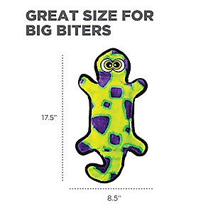 Outward Hound Invincibles Green Gecko Plush Dog Toy, Large
