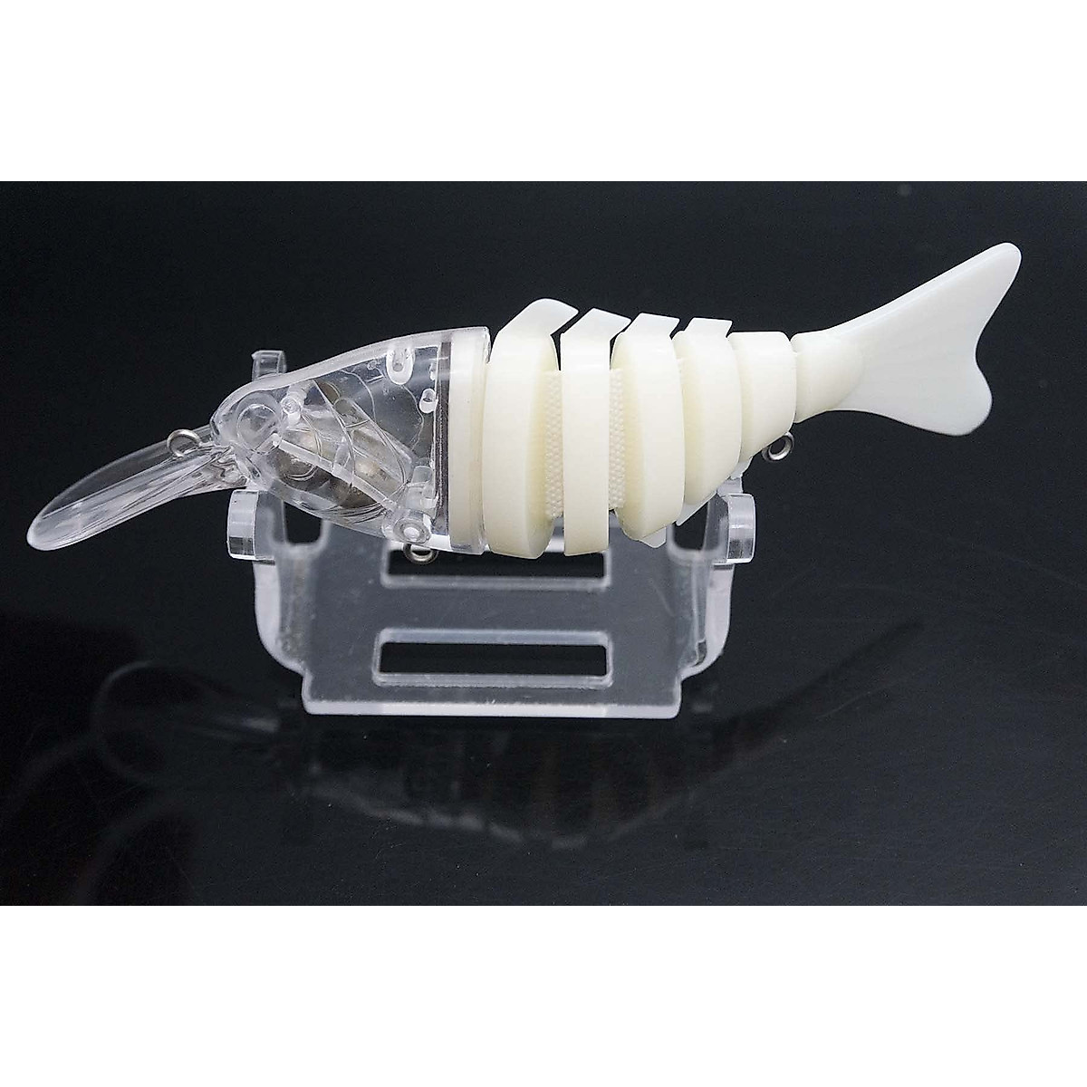 5PCS Unpainted Lure Blanks 14.98g 12cm 7 Jointed Fishing Lure with Free 5mm Eye Crankbait Simulation Blank Body Clear Hard Baits Trout Salmon Minnow Lure Popper Lures Topwater Freshwater JXS4