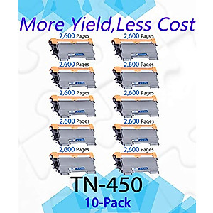 EASYPRINT Compatible Toner Cartridges Replacement for TN450 TN 450 420 Brother MFC7360N/ 7460DN/ 7860DW/ DCP7060D/ 7065DN HL-2220/2230/ 2240/ 2240D/ 2250/ 2270DW, (10x Black)