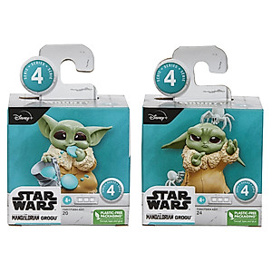 STAR WARS The Bounty Collection Series 4, 2-Pack Grogu Collectible Figures, 2.25-Inch-Scale Pesky Spiders, Cookie Eating, Ages 4 and Up