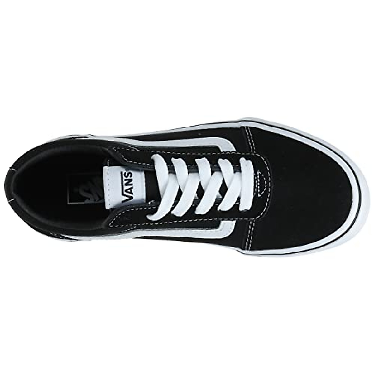 Vans Yt Ward Sneaker, Black ((Suede/Canvas) Black/White Iju), 11 US Unisex Little Kid
