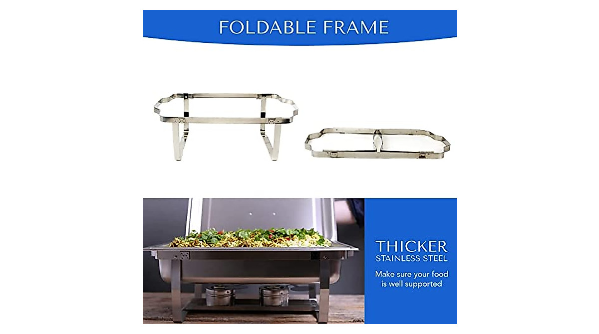 Alpha Living 8QT Chafing Dish Set - Stainless Steel Quality