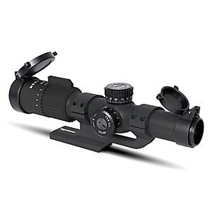 Monstrum Alpha Series 1-6x24 First Focal Plane FFP Rifle Scope | ZR300 H-Series Offset Scope Mount | Bundle