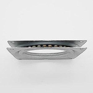 GSHLLO 4 Pcs 3 Inch Galvanized Steel Lazy Susan Hardware Turntable Bearings Rotating Square Trays Swivel Bearing Plates for Serving