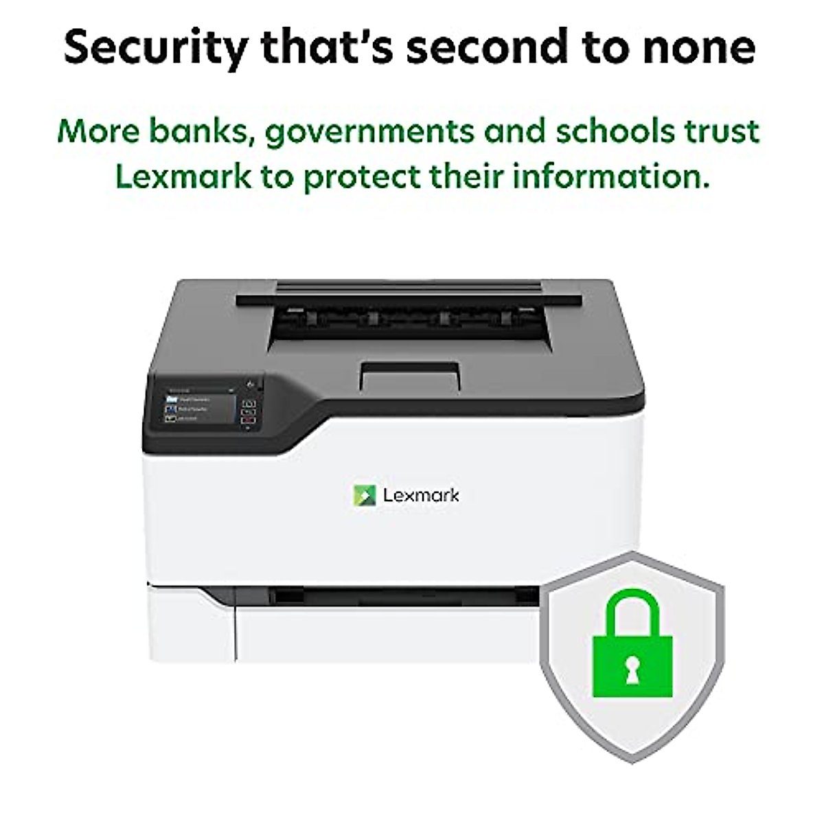 Lexmark C3426dw Color Laser Printer with Interactive Touch Screen, Full-Spectrum Security and Print Speed up to 26 ppm (40N9310),White,Small