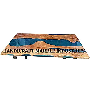 Handmade Epoxy Table Live Edge Wooden Table Epoxy Resin River Table Natural Wood Dining table Natural Epoxy Table Resin Table