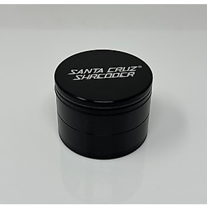 Santa Cruz Shredder Herb and Spice Grinder Made in USA (Large (2.7 Inch), Black)