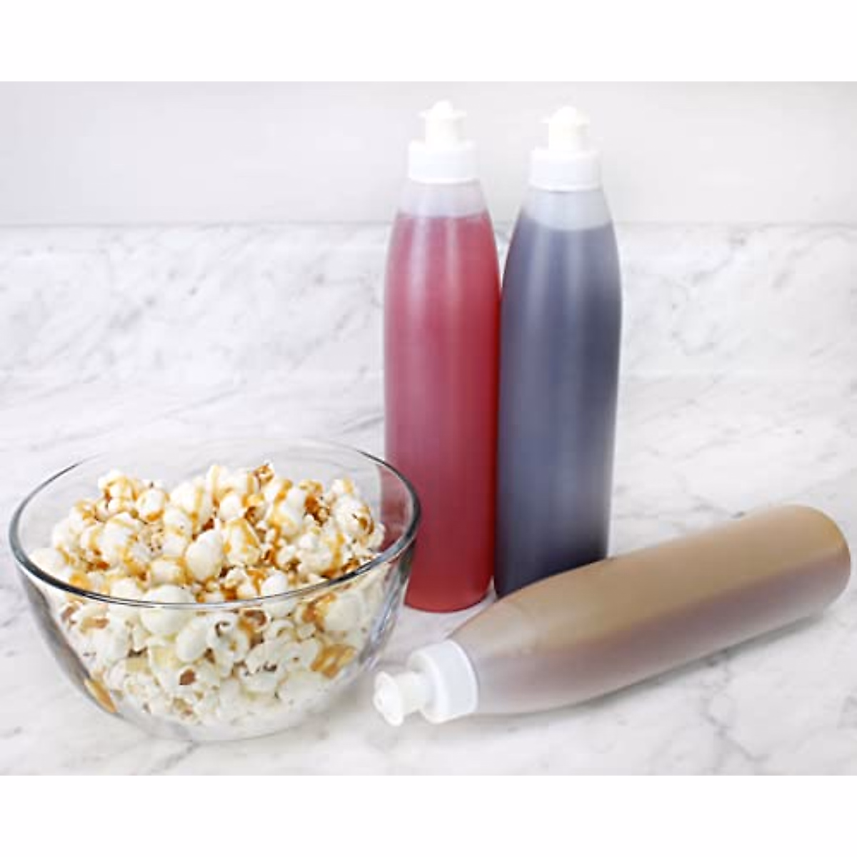 Cornucopia 8-Ounce Squeeze Bottles for Dish Soap and Sauces (6-Pack); Push Pull Cap Dispenser HDPE Squirt Bottles Ideal Soap Dispensers, Condiment Squirt Bottles or Personal Hygiene, BPA-Free