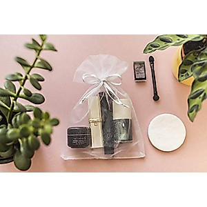 CREATIVE ORGANZA Bags 100Pcs 5x7 inch White Gift Pouch with Satin Drawstring Perfect for Wedding Baptise Party Favors Candy Jewelry Cosmetics