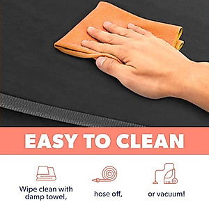 Active Pets Car Seat Cover for Dogs - Standard Waterproof Dog Seat Cover for Back Seat in SUV or Truck - Convertible Pet Hammock & Trunk Protector for Travel - Black